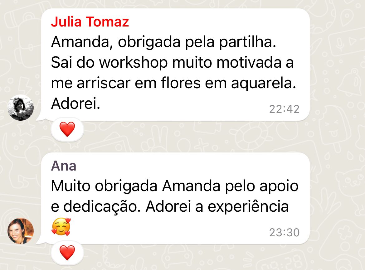 Vivência Retrato em Aquarela – Amanda Reis